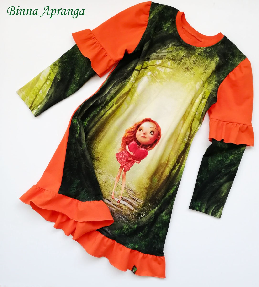 Girl Fabric Panel Stoff Panel Girl Panel Heart Valentine - Etsy