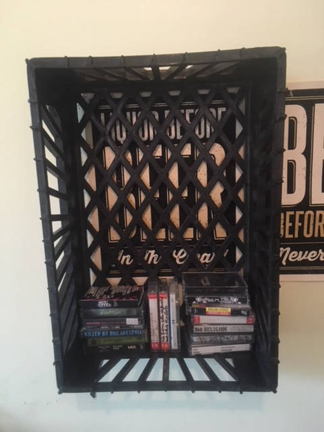 CASSETTE TAPE WALL Mount Lightweight Art Hip Rack for Home Music Tape ...