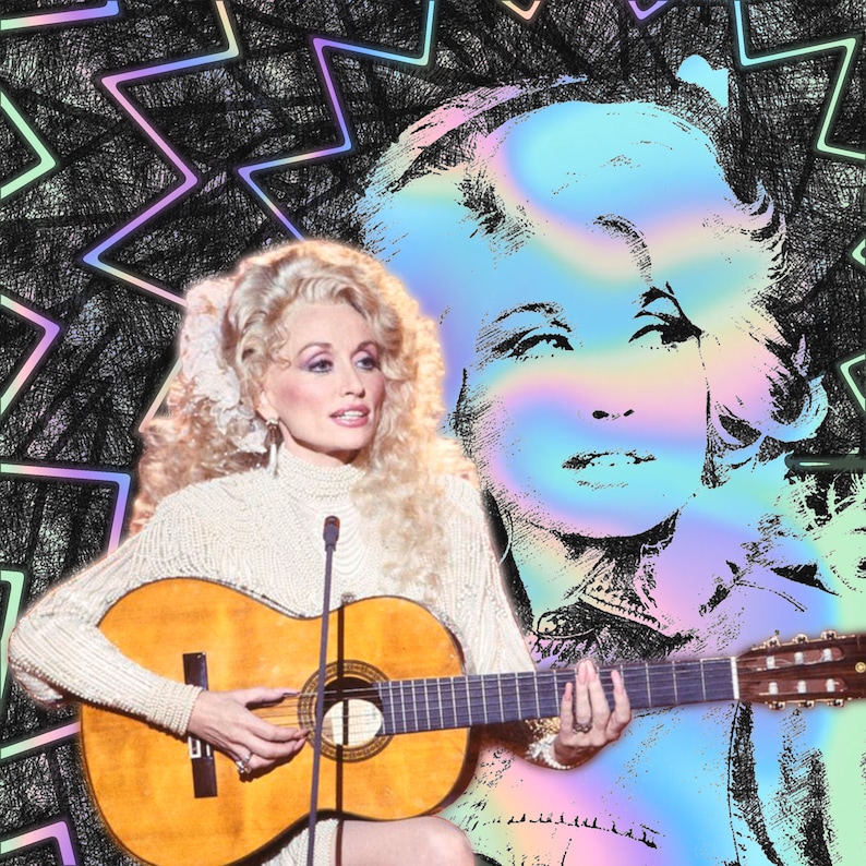 Dolly Parton Custom Holographic Sticker - Etsy