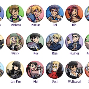 Pick Your Own Button Bundle! - Anime Pinback Buttons - 110+ Designs! - Etsy