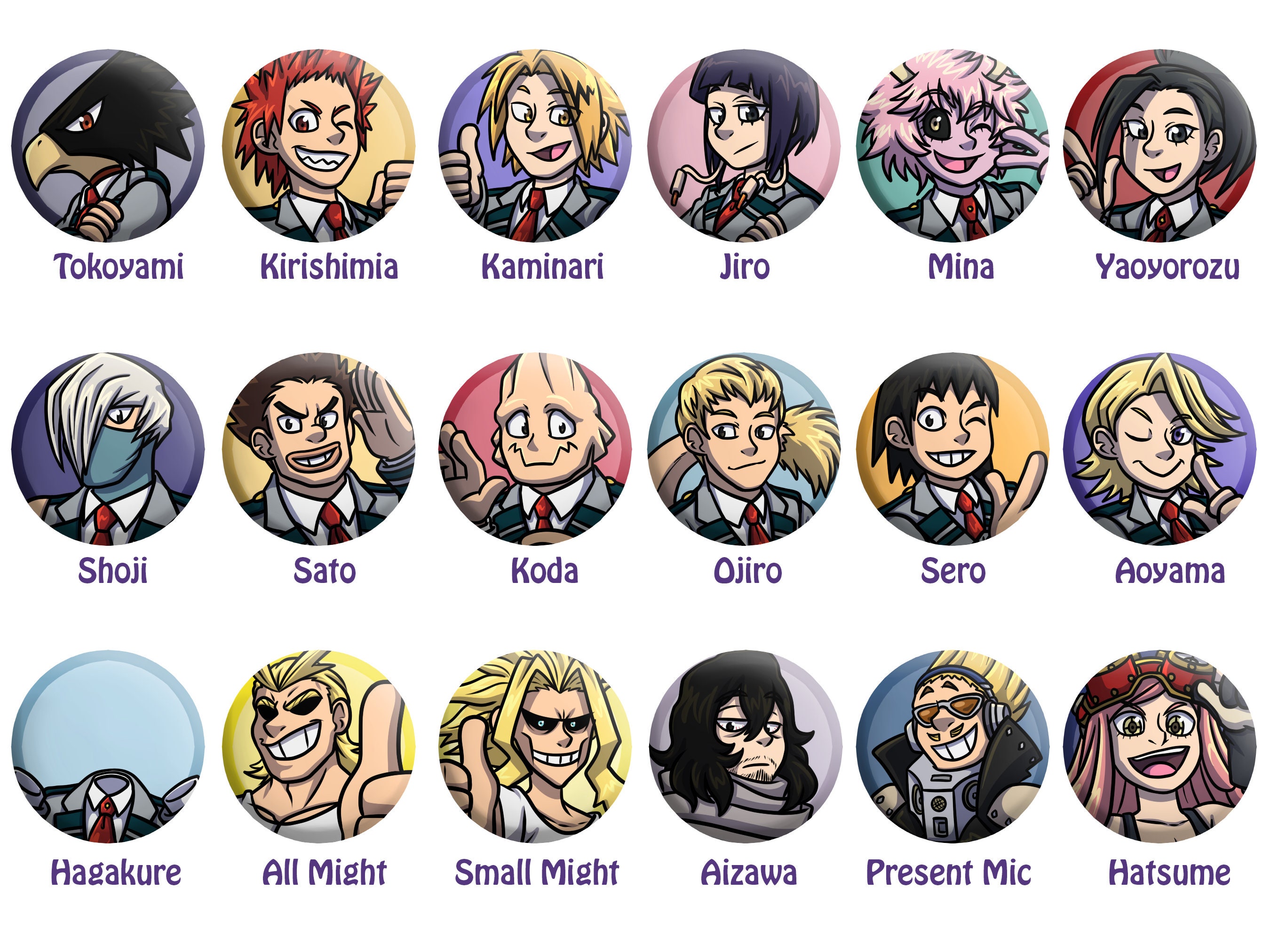 Pick Your Own Button Bundle Anime Pinback Buttons 110 Designs - Etsy