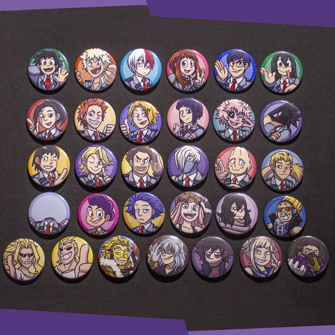 My Hero Academia Anime 1.5 Pinback Button Set - Etsy