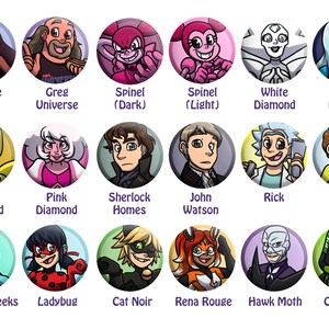 Pick Your Own Button Bundle! - Cartoon/tv Pinback Buttons - 70+ Designs ...