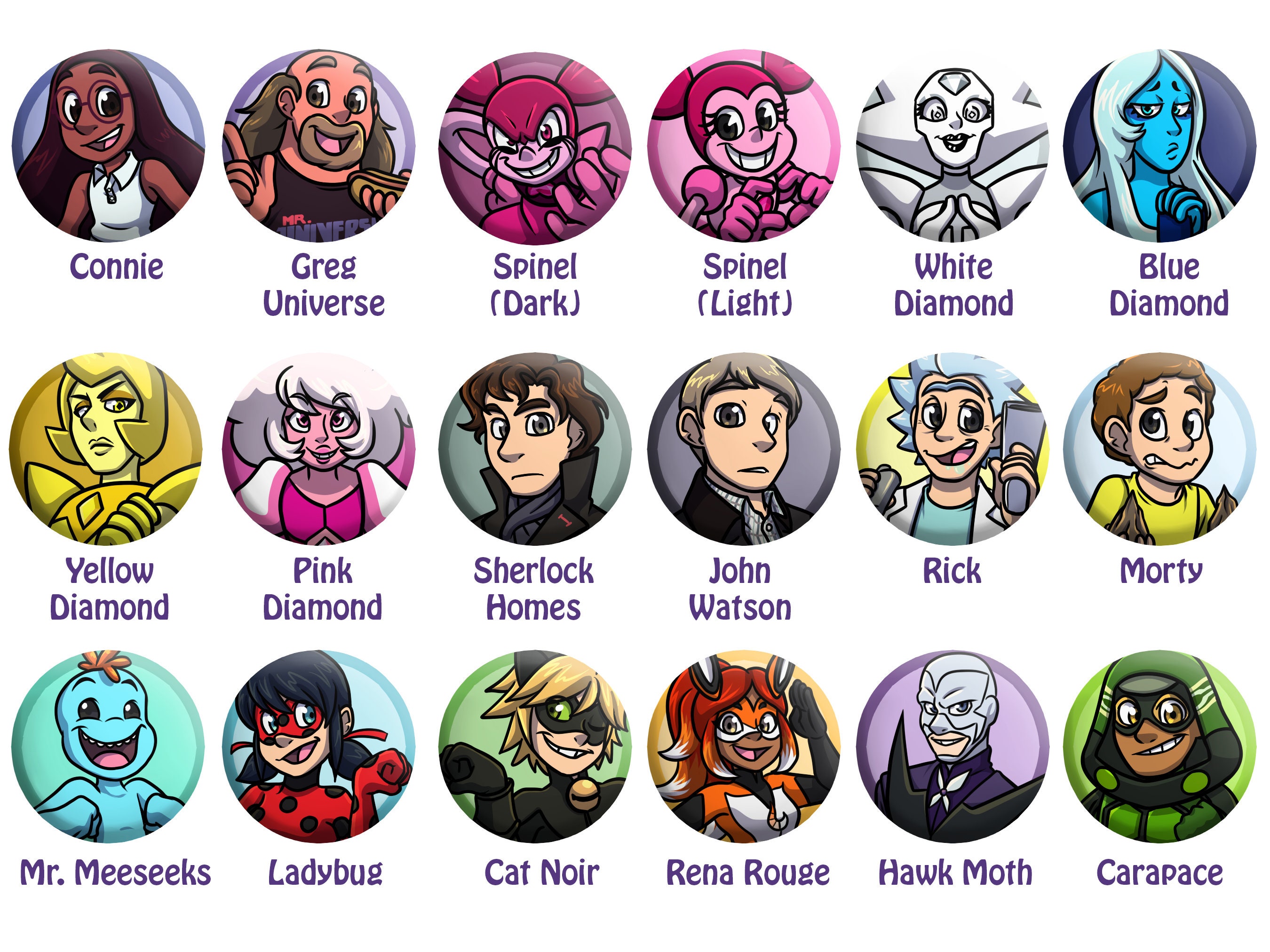 Pick Your Own Button Bundle Cartoon/tv Pinback Buttons - Etsy