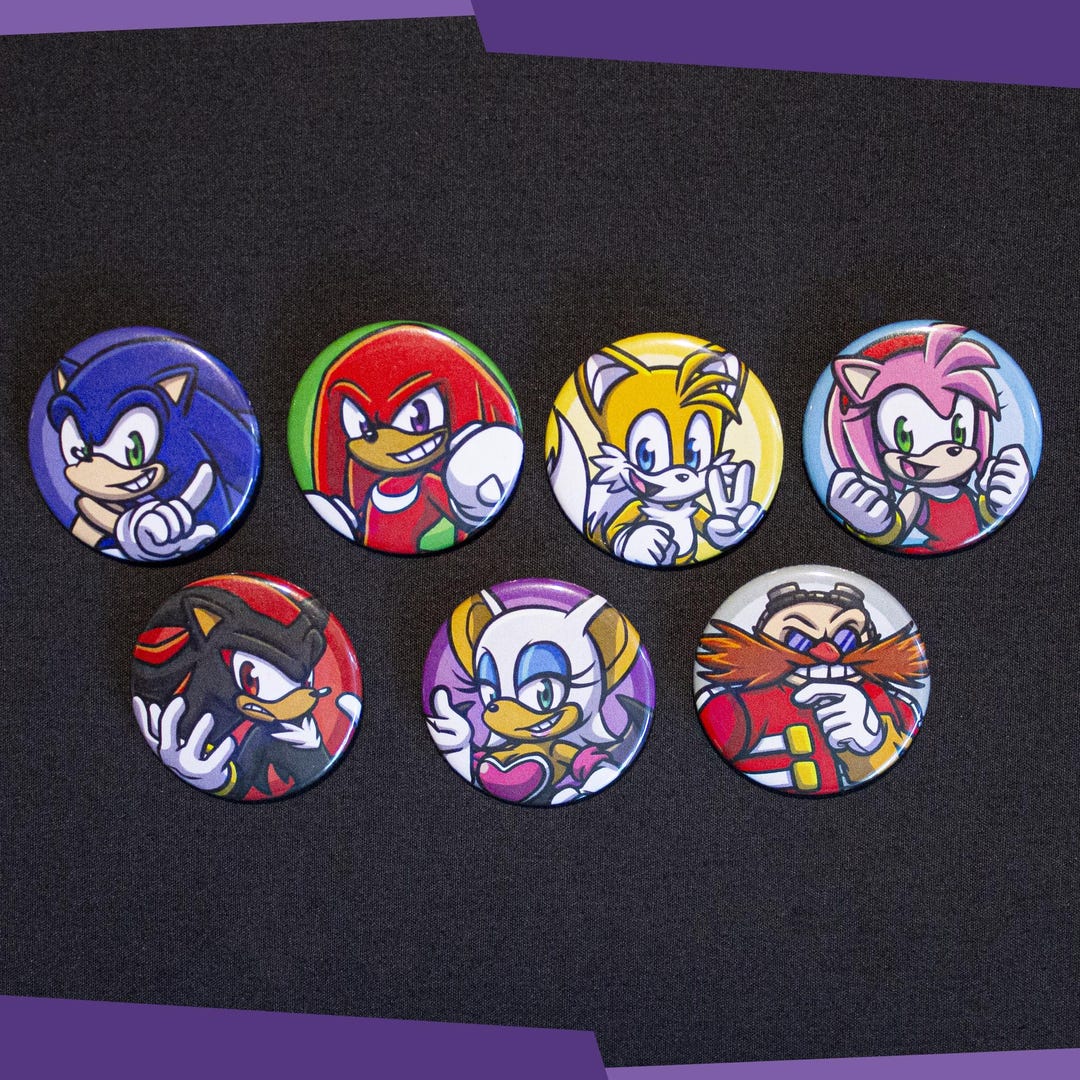 Sonic Video Game 1.5 Pinback Button/magnet Set - Etsy