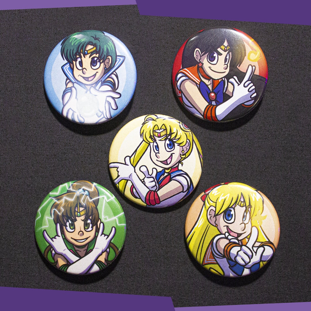 Sailor Moon Anime 1.5 Pinback Button Set - Etsy