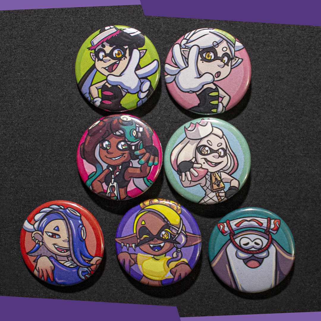 Splatoon Gaming 1.5 Pinback Button Set - Etsy