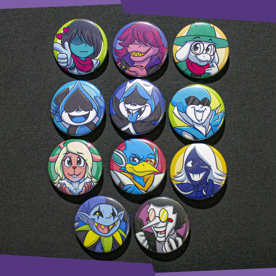 Deltarune Gaming 1.5 Pinback Button Set - Etsy