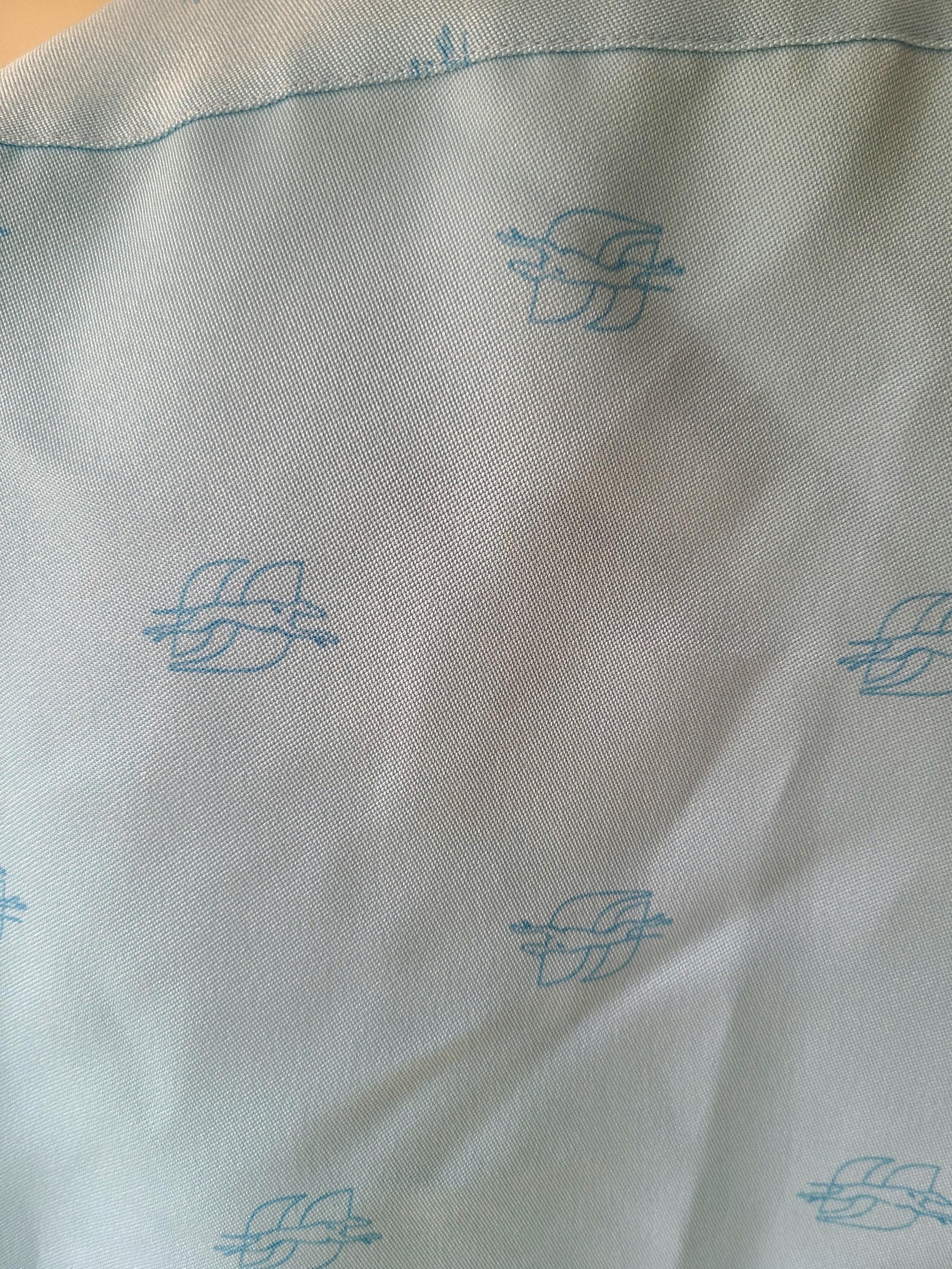 70's Greygound Bus Driver Uniform Work Shirt; Sky Blue Regulation ...