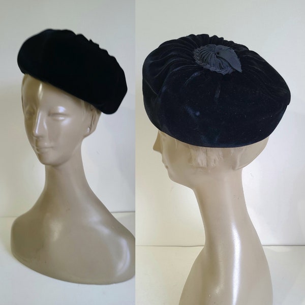 Black Velvet Beret - Etsy