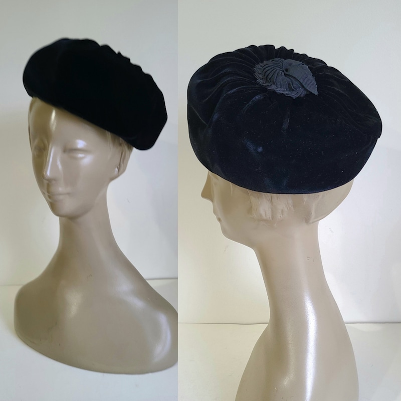 Black Velvet Beret - Etsy