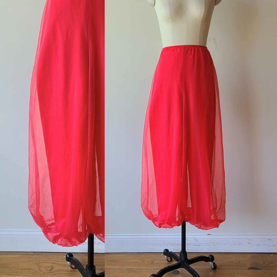 60s Red Chiffon Harem Pants / Genie Pants / I Dream of Jeannie / Belly ...