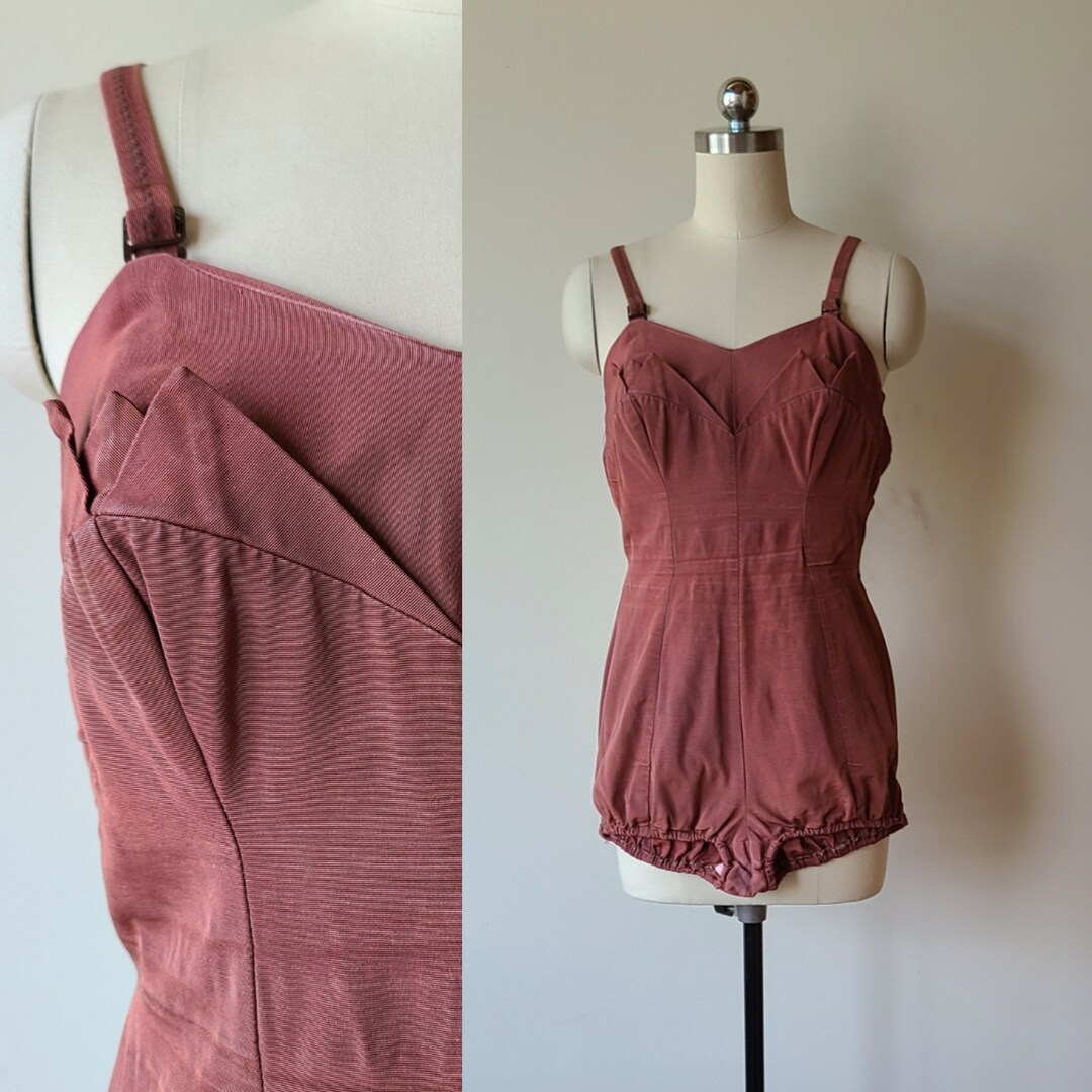 50's Jantzen Swimsuit/ One Piece Bathing Suit / Pin up Swimsuit ...