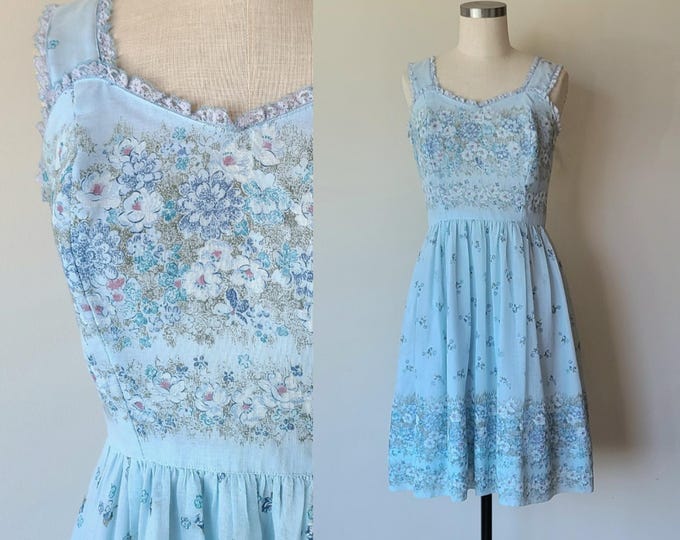 1950s Cornflower Blue Drop Waist Cinderella Dress - Etsy
