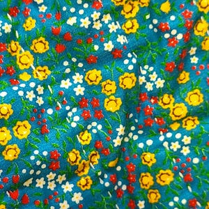 60s-70s King Calico Quilt / Cheater Quilt / Calico Quilt / Novelty ...