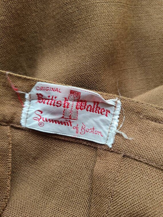 50's linen skirt / British Walker Skirt / high waist… - Gem