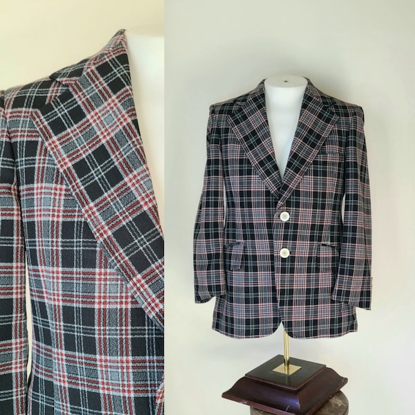 Red Plaid Coat - Etsy