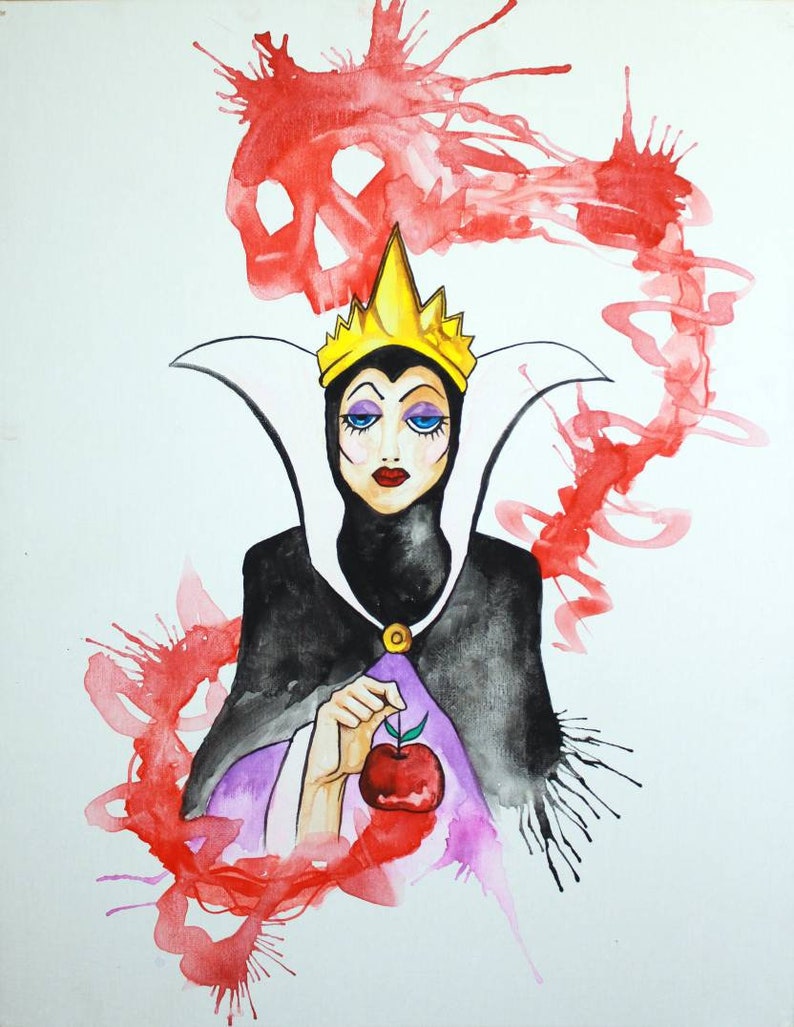 Disney Villains Watercolor Art Print | Villain Painting Print | Disney ...