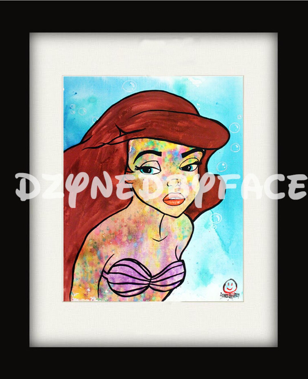 Disney's Little Mermaid Princess Ariel Painting Print Acrylic ...