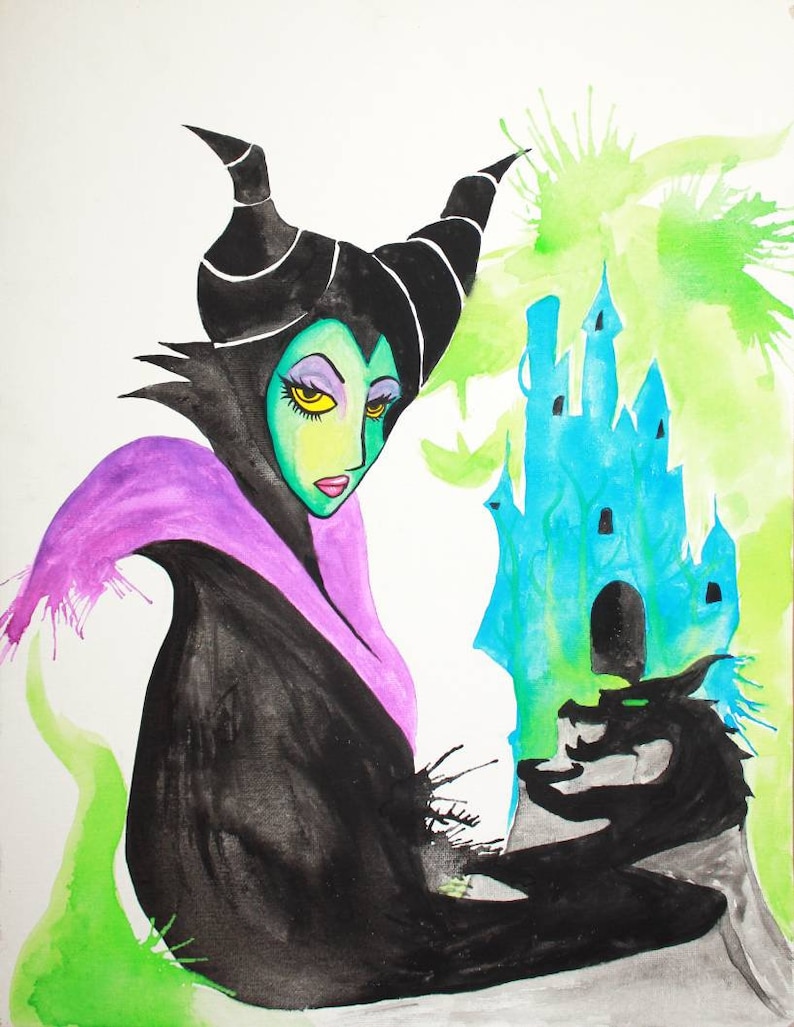 Disney Villains Watercolor Art Print Villain Painting Print - Etsy
