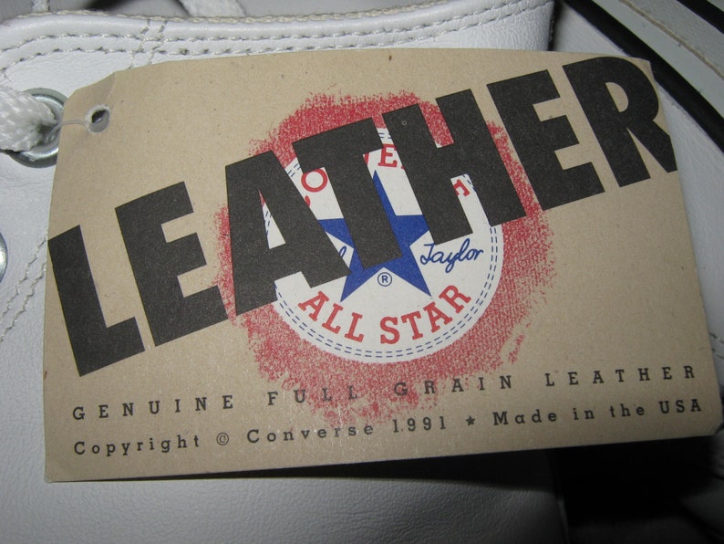 A Vintage Converse All Star Chuck Taylor Leather Sneaker. - Etsy