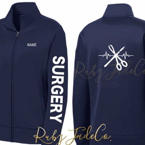SURGERY personalized Embroidery Sport Nursing Jacket - Etsy