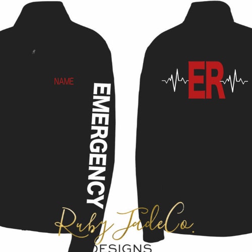 Emergency Nurse Jacket ER Department Nursing Embroidered - Etsy