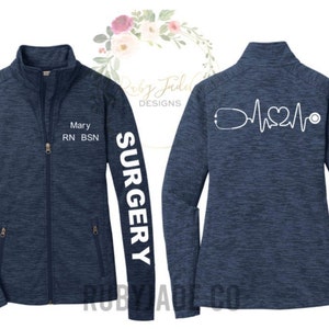 SURGERY |personalized Embroidery | Sport Nursing Jacket | Sport Jacket ...