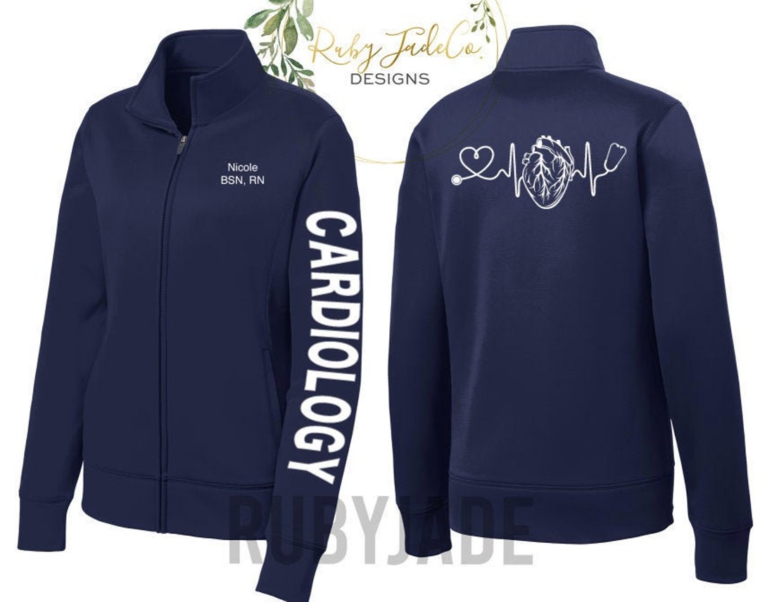 Cardiology | Personalized Embroidery | Sport Nursing Jacket | Sport ...