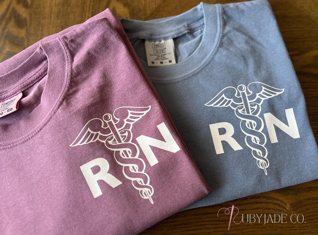RN | Medical Caduceus | Nursing T-shirts | Registered Nurse | Comfort ...