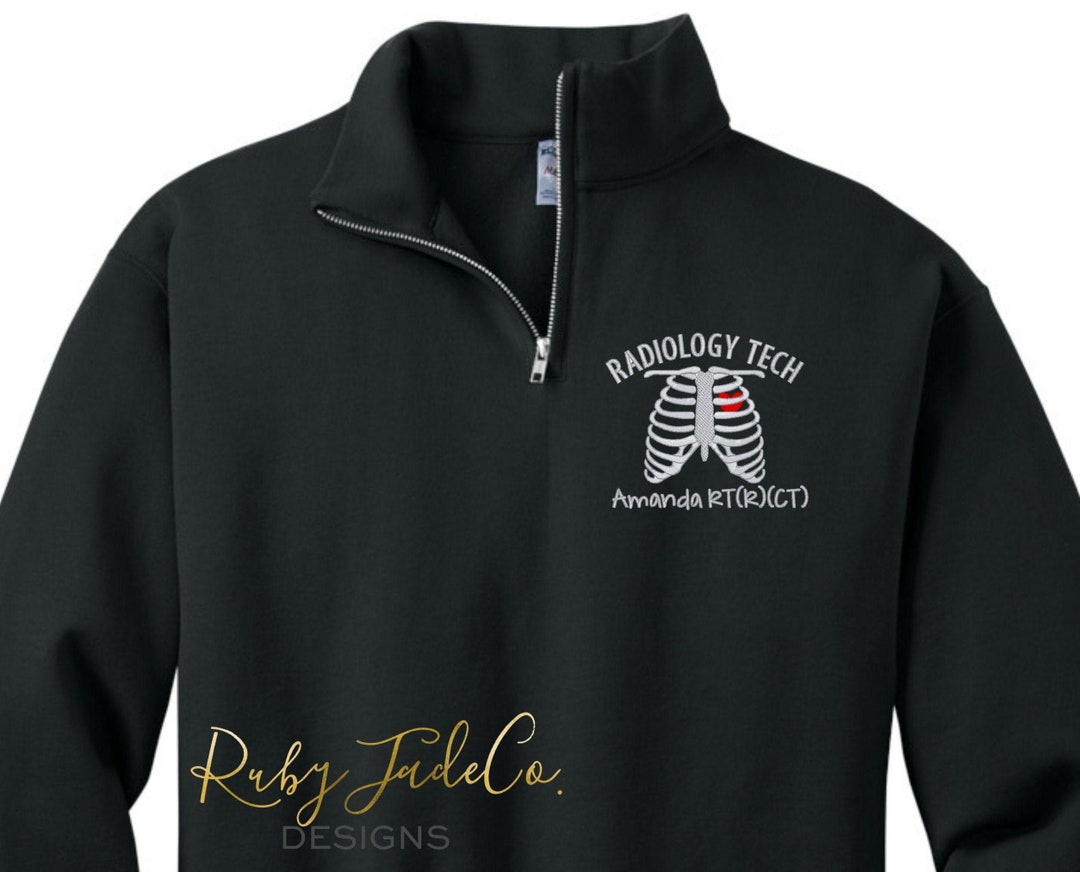 Radiology | Rad Tech | CT Tech | Personalized Embroidery | QUARTER ZIP ...