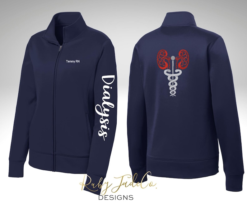 Embroidered Nephrology, Dialysis Jacket , Personalized RN Sweatshirt ...