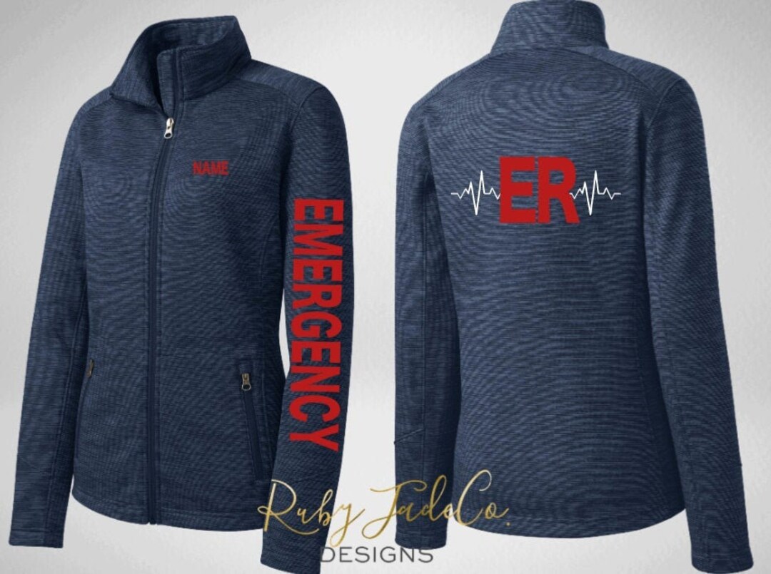 EMERGENCY| ER Staff |personalized Embroidery | Sport Nursing Jacket ...