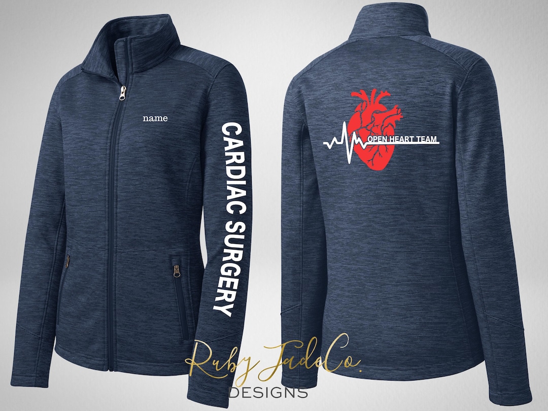 Cardiac Surgery Fleece Jacket: Personalized RN Open Heart Team - Etsy