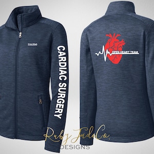 Cardiac Surgery Fleece Jacket: Personalized RN Open Heart Team - Etsy