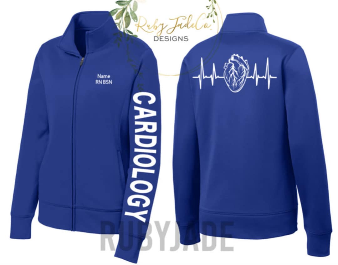 Cardiology | Personalized Embroidery | Sport Nursing Jacket | Sport ...
