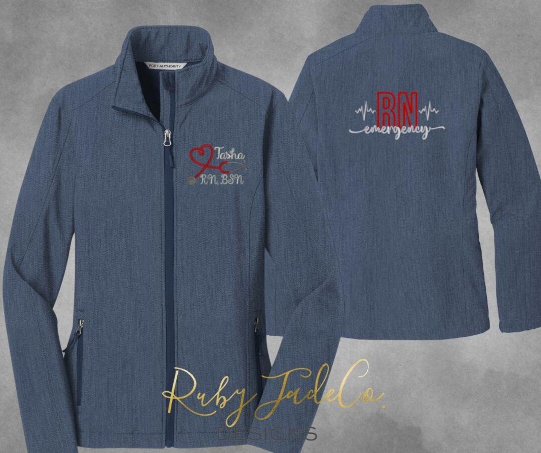 All Embroidered | RN Jacket | Emergency Nurse | Personalized Jacket ...