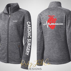 Cardiac Surgery Fleece Jacket: Personalized RN Open Heart Team - Etsy