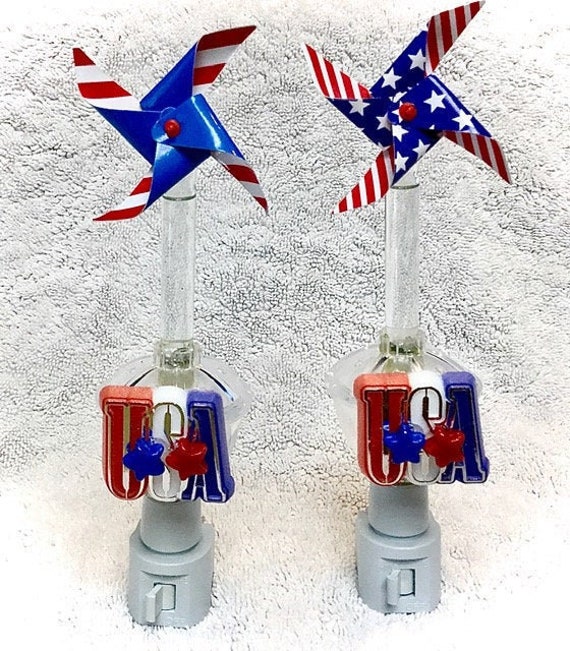 July 4th Bubble Light Independence Day Night Light USA - Etsy