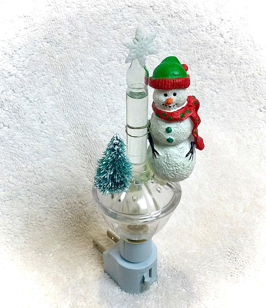 Snowman Bubble Lamp Snowman Night Light Winter Bubble | Etsy