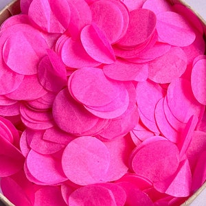 Hot Pink Circle Tissue Paper Wedding Confetti birthday, Wedding, Gender ...