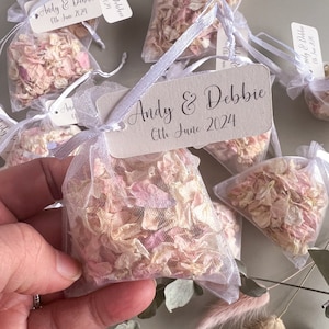 Personalized Biodegradable Flower Petal Confetti in Organza Bags ...