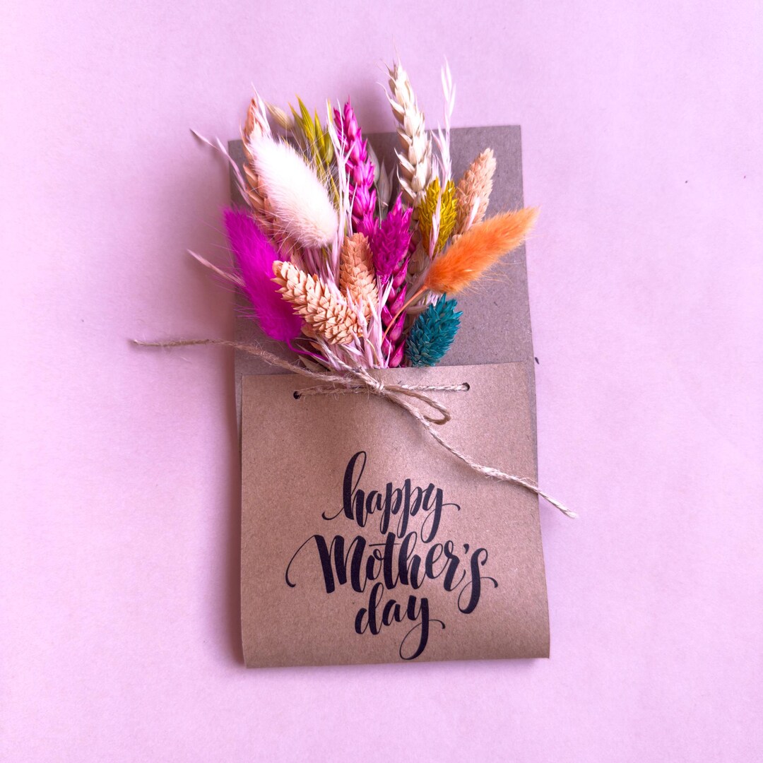 Mother's Day Small Bouquet & Craft Paper Envelope - Etsy