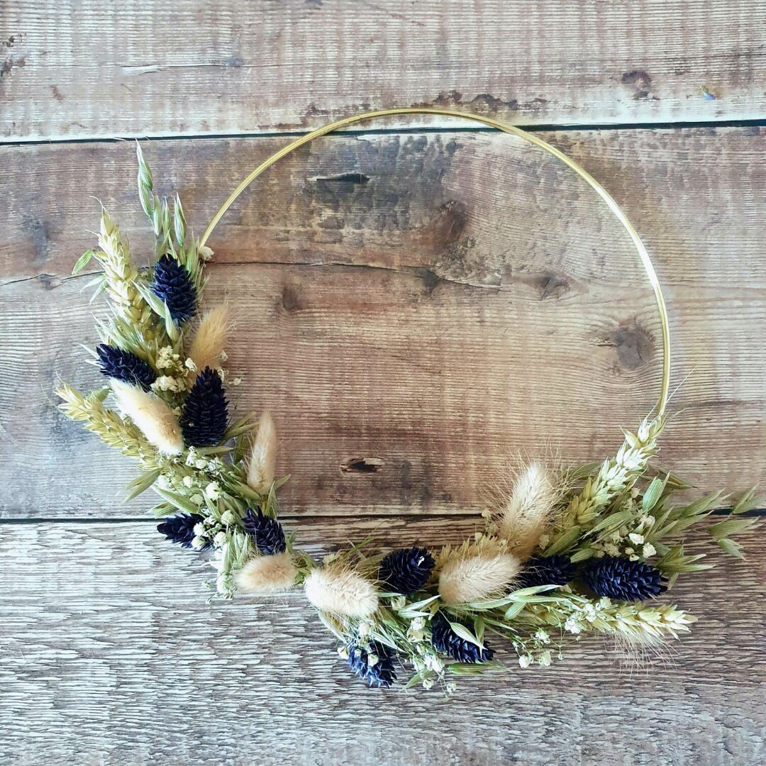 Wedding Cake Hoop, Dried Flower Cake Topper for Rustic Boho Weddings ...