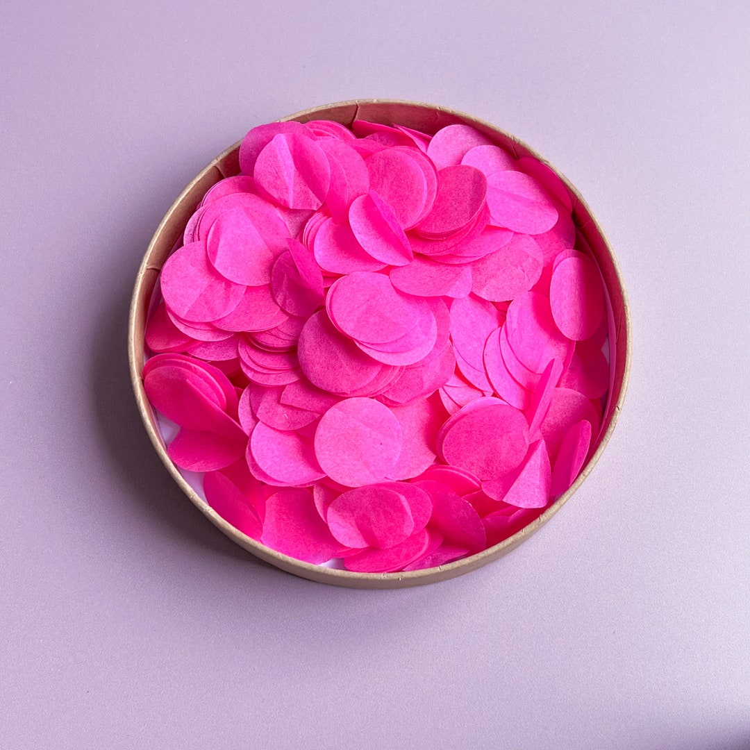 Hot Pink Circle Tissue Paper Wedding Confetti birthday - Etsy
