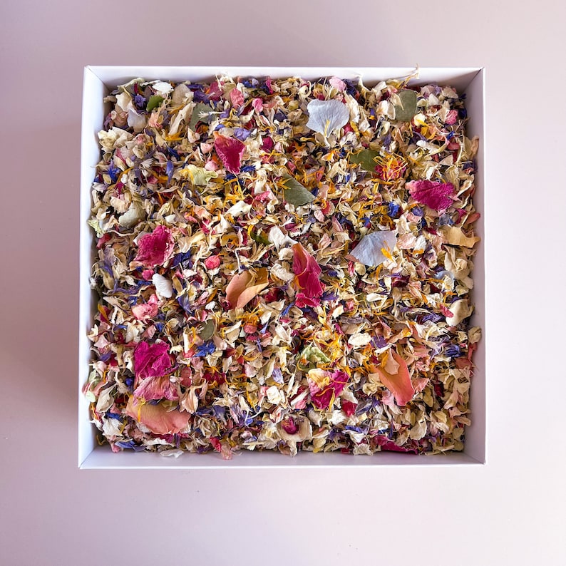 Light Rainbow Flower Petal Confetti: Natural Biodegradable Wedding Toss ...
