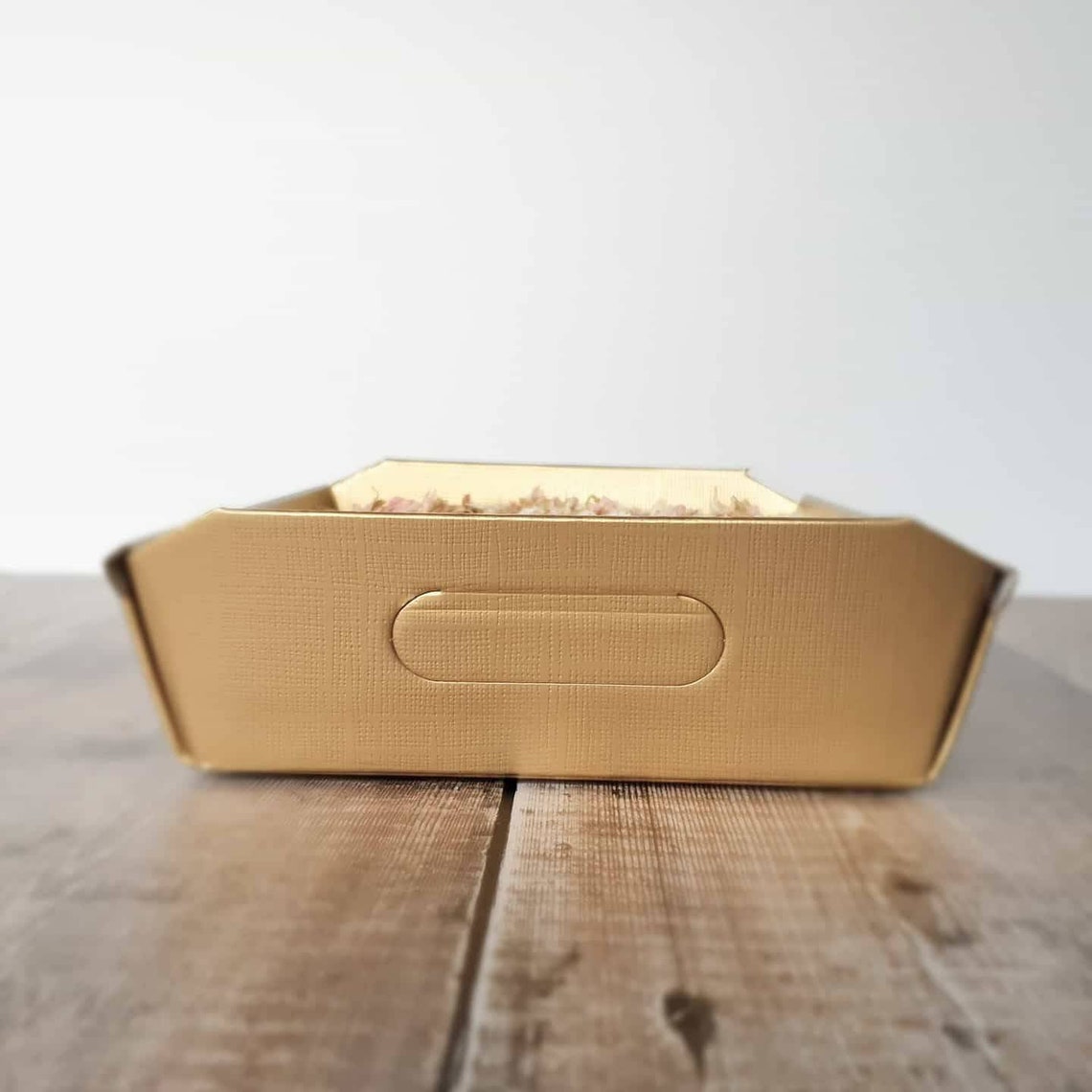 Hamper Basket Gold - Etsy UK