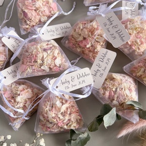Personalized Biodegradable Flower Petal Confetti in Organza Bags ...