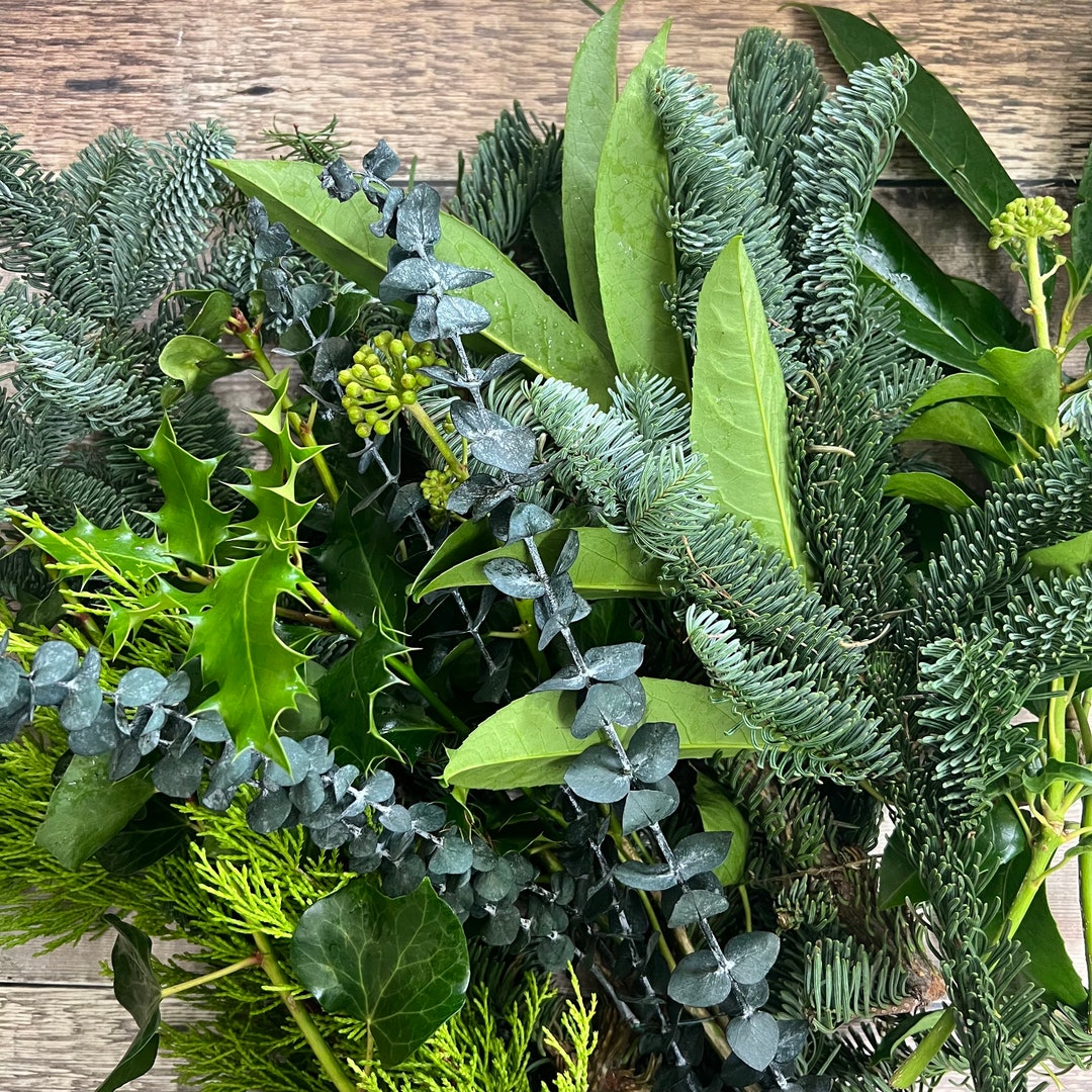 Festive Fresh Foliage Pack for Christmas Wreath Making Christmas Wreath Making Greenery ...