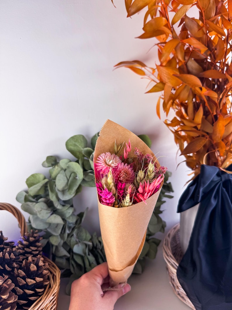 Pink Mixed Flower Bouquet, Birthday Gift, Home Decoration, Gift for Her ...